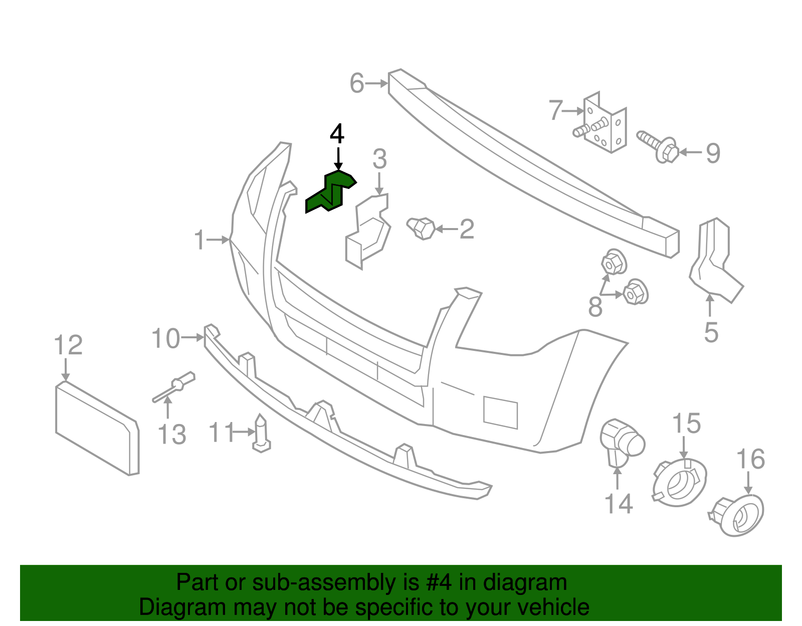 8L8Z-17E814-A - Bumper Cover Support 2008-2012 Ford | Big 3 Auto Parts