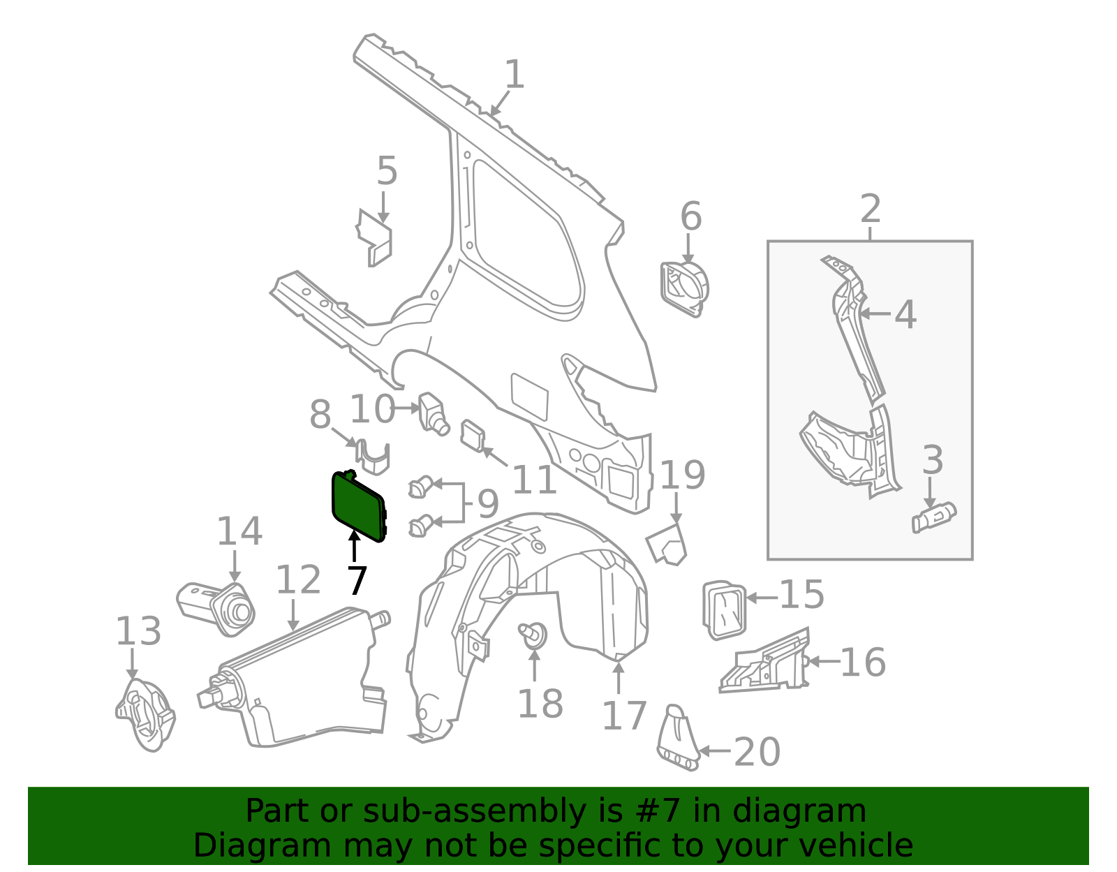 2013-2016 Nissan Pathfinder Fuel Door G8830-3KAMA | OEM Parts Online