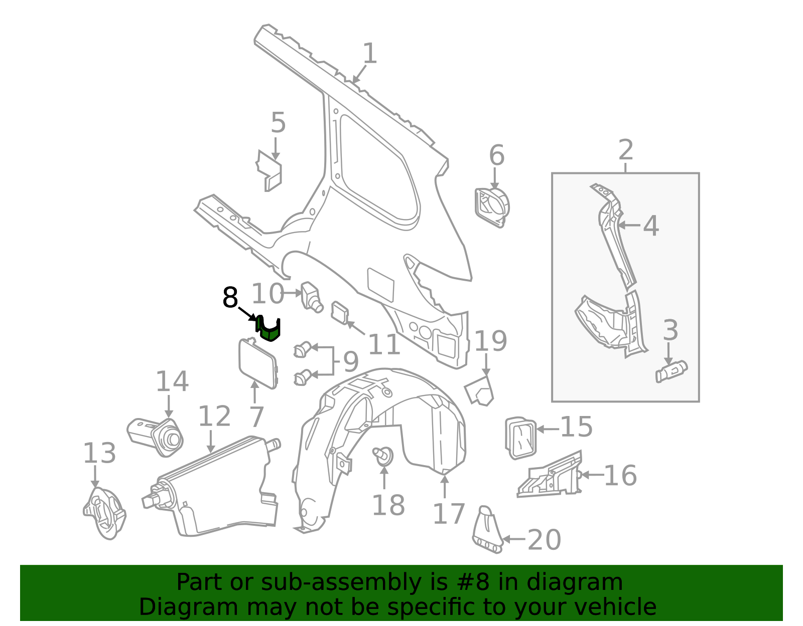 2013-2020 Nissan Pathfinder Fuel Door Spring 78836-9PA0A | Nissan Parts ...