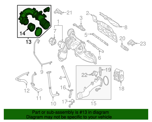 Genuine OEM Intake Line Part# 2700900700 Fits MB Parts Source