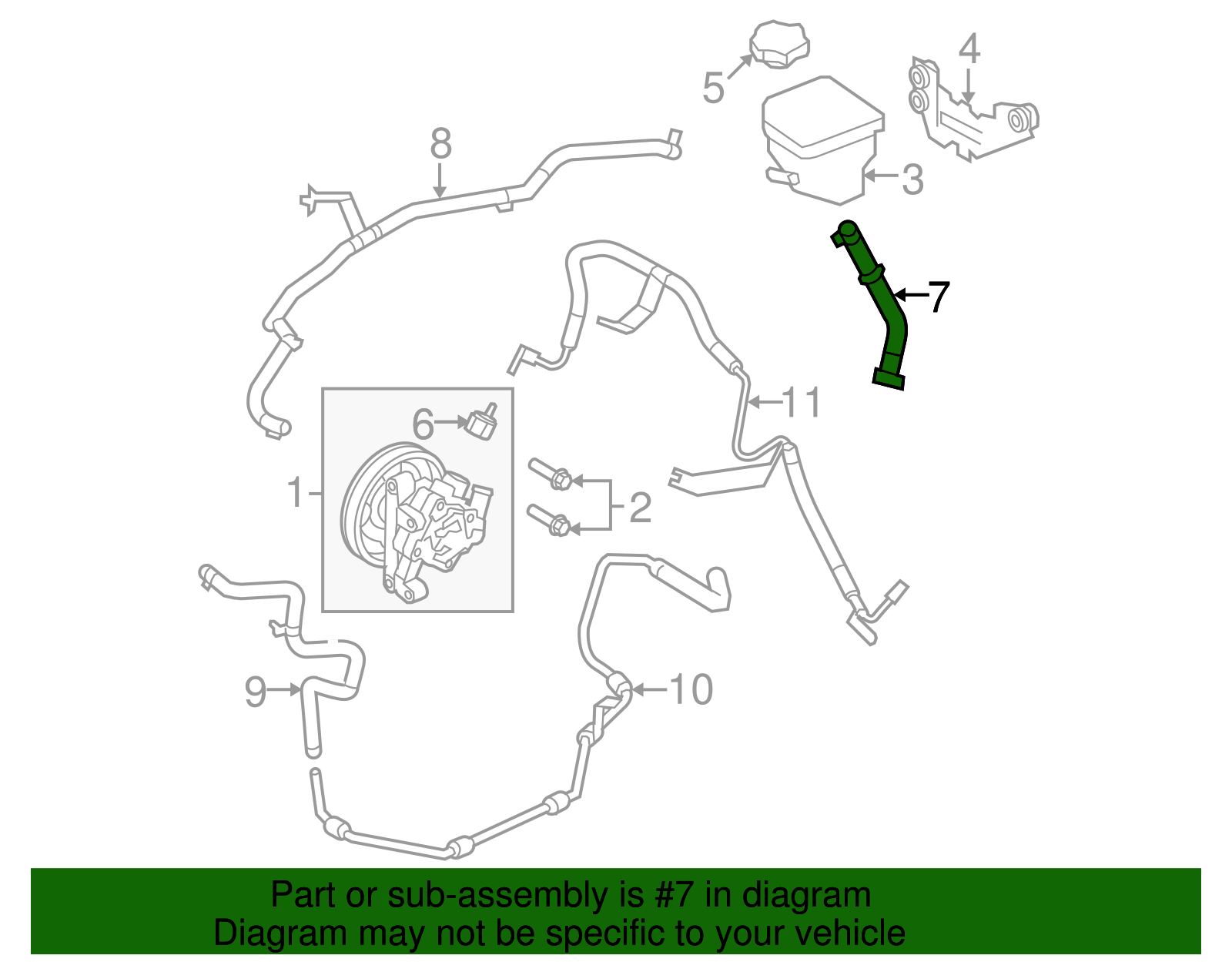 2007-2012 Ford Motorcraft™ Power Steering Suction Hose PSH-69 | OEM ...