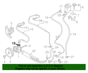 2011-2016 Volkswagen Touareg Pressure Hose Seal WHT-002-666 | OEM Parts ...