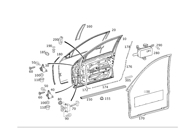 203-720-16-78 - Sealing Frame 2001-2007 Mercedes-Benz | Mercedes-Benz ...