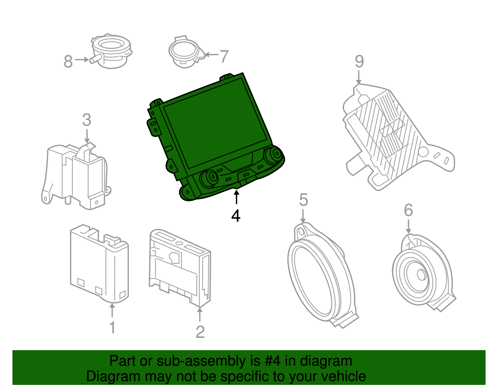 2018-2019 GM Display Unit 84507918 | GM Parts Center