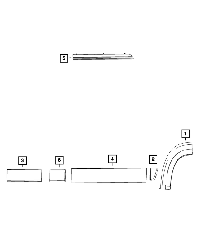 2024 Ram ProMaster 3500 Door Outside Molding 7LU81JXWAA | Mopar eStore