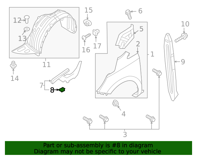 86179-A9000 - Front Cover Retainer 2015-2021 Kia Sedona | Kia.Parts Store