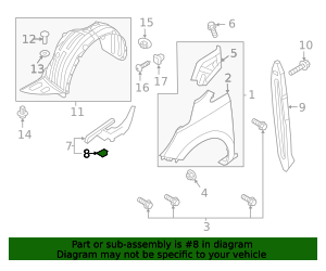 86179-A9000 - Front Cover Retainer 2015-2021 Kia Sedona | Kia.Parts Store