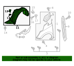 86812-A9000 - Fender Liner 2015-2021 Kia Sedona | Kia.Parts Store