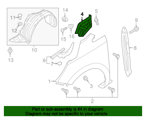 2015-2021 Kia Sedona Mount Bracket - Driver's Side (LH) 66318-A9000 ...