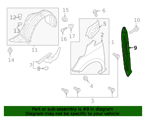 84142-A9000 - Rear Insulator 2015-2021 Kia Sedona | Kia.Parts Store