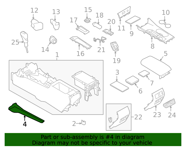 96992-6CA2A - Side Panel 2019-2024 Nissan Altima | Nissan Parts ...