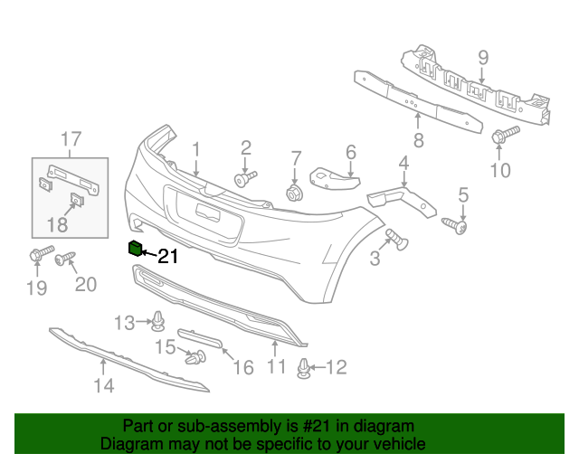 2003-2016 Honda Protector 74827-S2G-010 | Honda Factory Parts