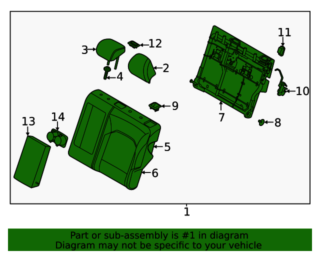 2020-2023 Kia Soul Seat Back Assembly 89300-K0700SM6 | QuirkParts
