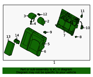 2020-2025 Kia Soul | Seat Back Assembly | 89300-K0700SJ0 | Kia Auto Parts
