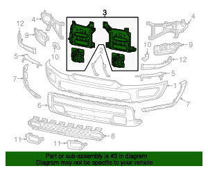 2015-2020 Ram Bumper Bracket 68271506AB | TascaParts.com