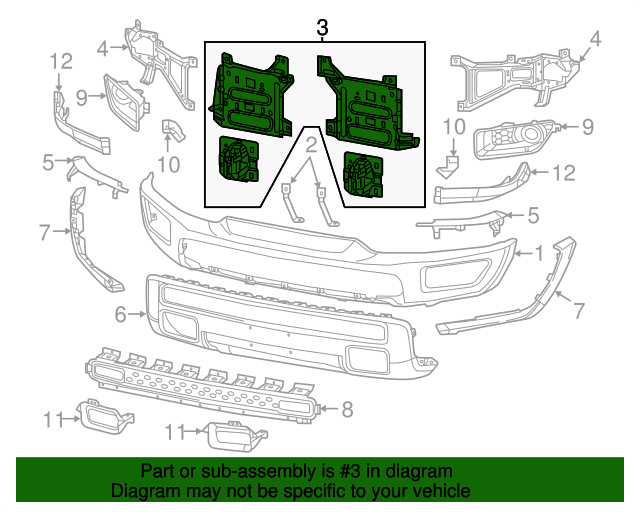 2015-2020 Ram Bumper Bracket 68271506AB | TascaParts.com