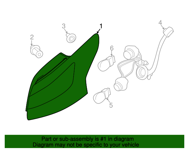 F1EZ-13404-B 2015-2018 Ford Focus Tail Lamp Assembly | Fairway Ford Parts