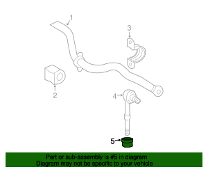 48817-12H01 - Suspension Stabilizer Bar Link Bushing - 2006-2008 Toyota ...