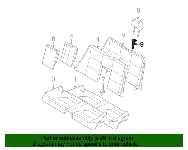 Genuine BMW 52-20-8-268-948 | Headrest Guide | FREE Shipping on Most ...