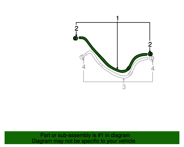 25420-3X000 - Automatic Transmission Oil Cooler Hose 2011-2016 Hyundai ...