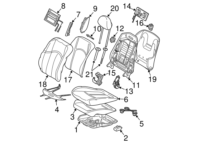 2003-2009 Mercedes-Benz Seat Motor 203-820-13-42 | AutoNationParts.com