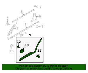 87732-R5000 - Body Side Molding 2021-2025 Kia Sorento | Kia.Parts Store