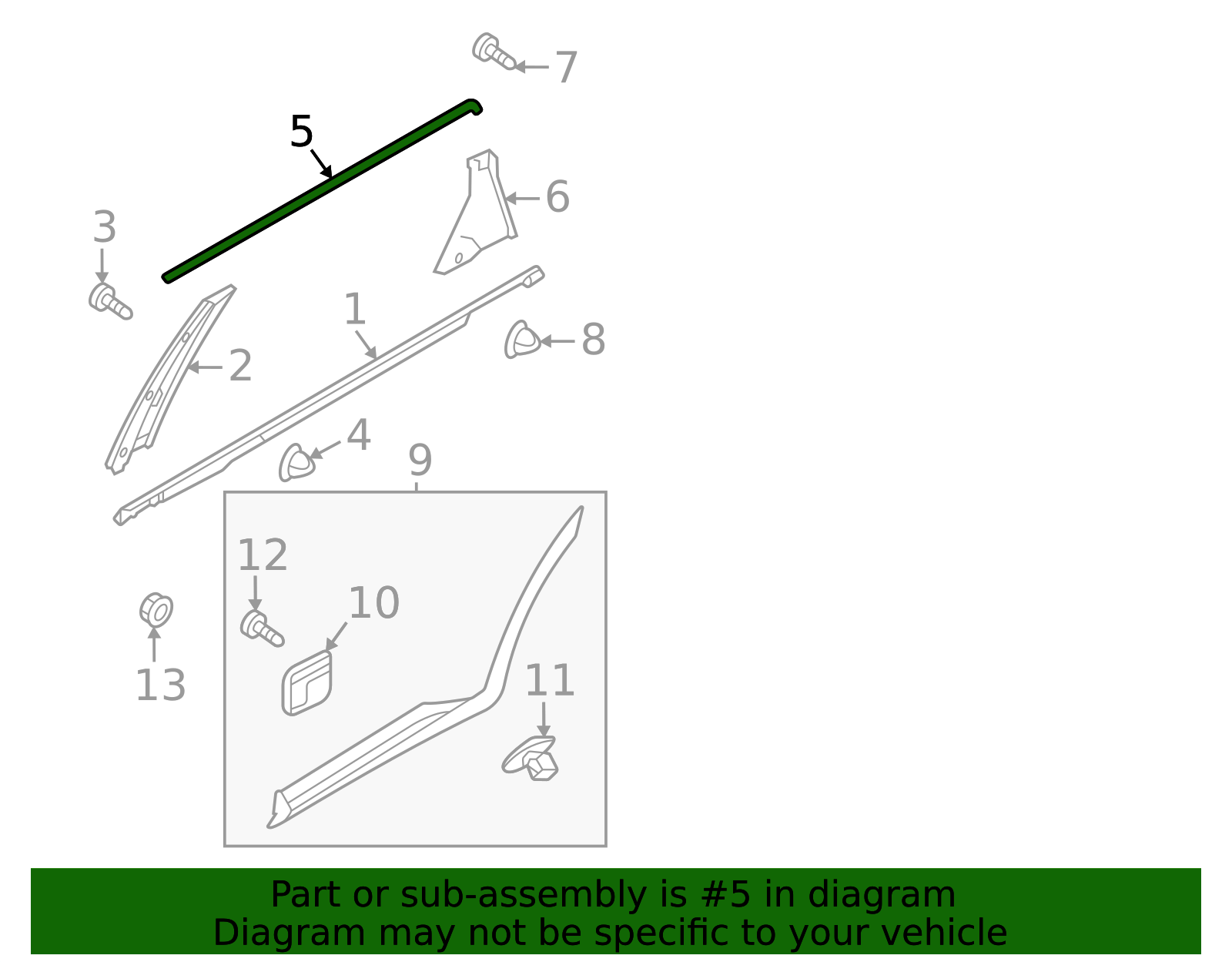 83860-R5010 - Frame Molding 2021-2023 Kia Sorento | Kia.Parts Store
