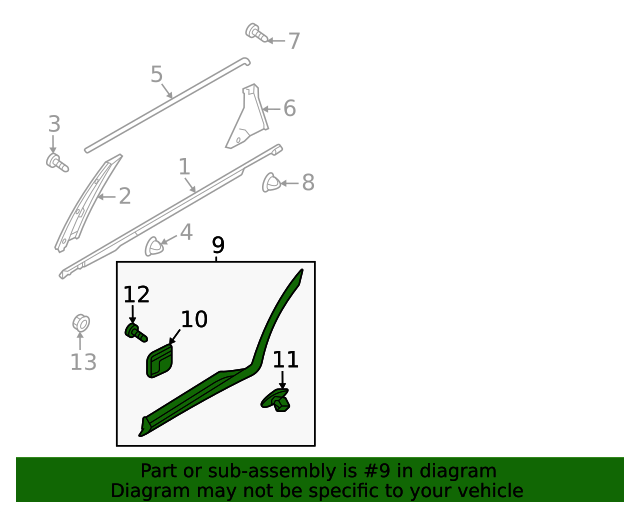 87732-R5000 - Body Side Molding 2021-2024 Kia Sorento | Kia.Parts Store