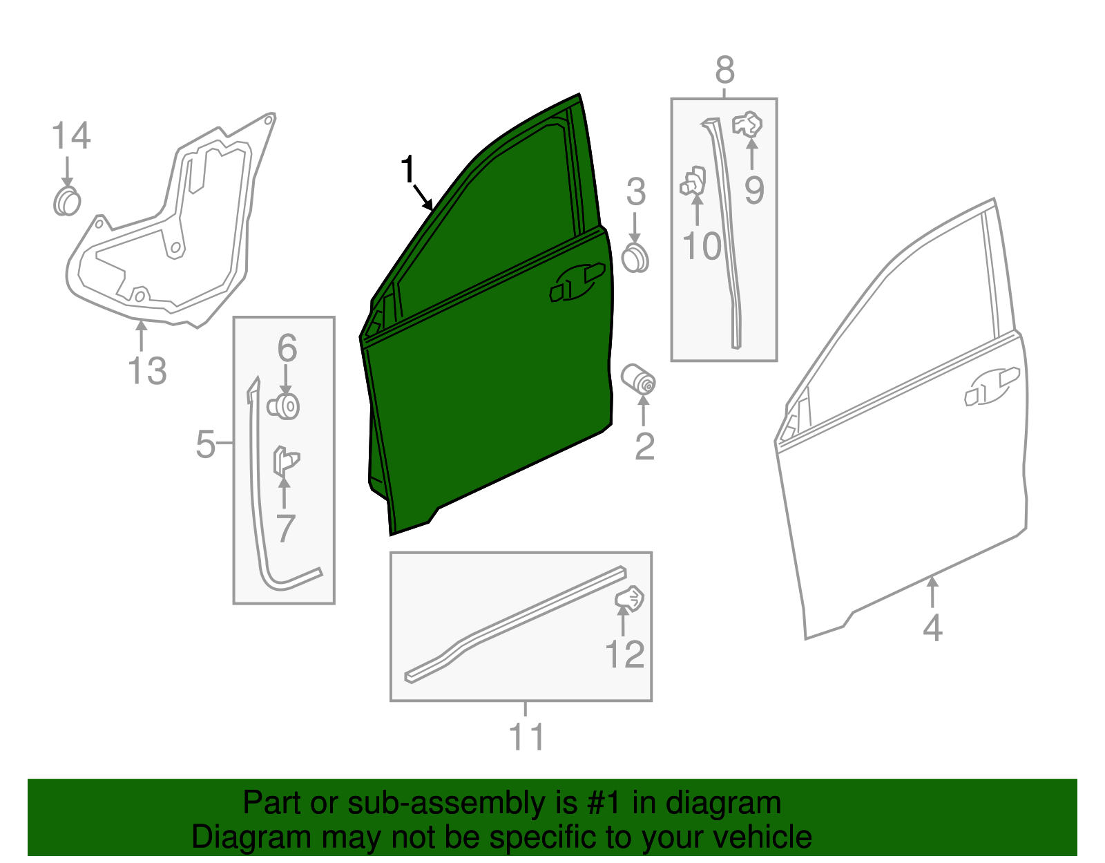 67050-T7W-A80ZZ - Door Shell 2016-2022 Honda HR-V | Honda Parts Online