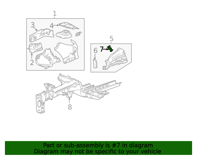 2017-2022 Buick Encore Passenger Side Body Side Front Fender Rear Upper ...
