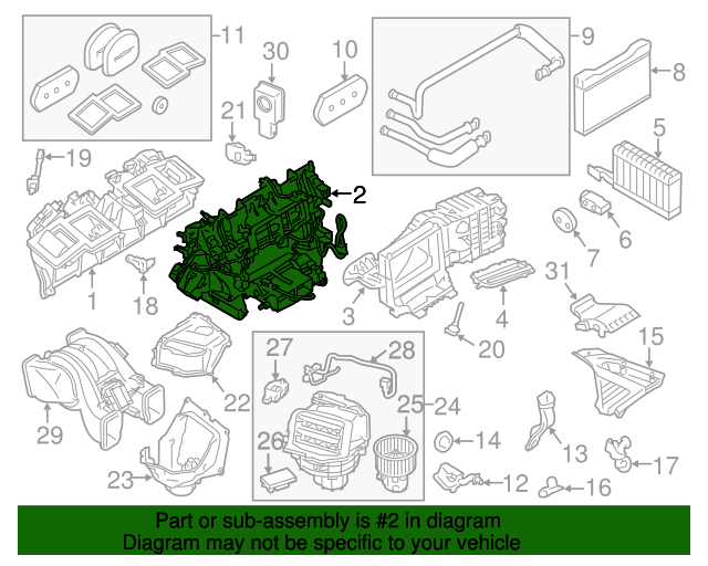 64119241194 - 2010-2019 BMW AC & Heater Assembly (64-11-9-241-194 ...