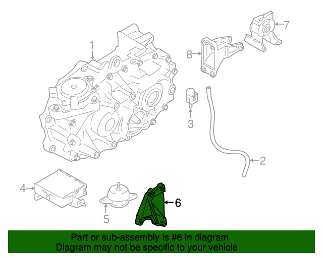 11253-3NF0A - Front Mount Bracket 2013-2017 Nissan LEAF | Nissan Parts ...