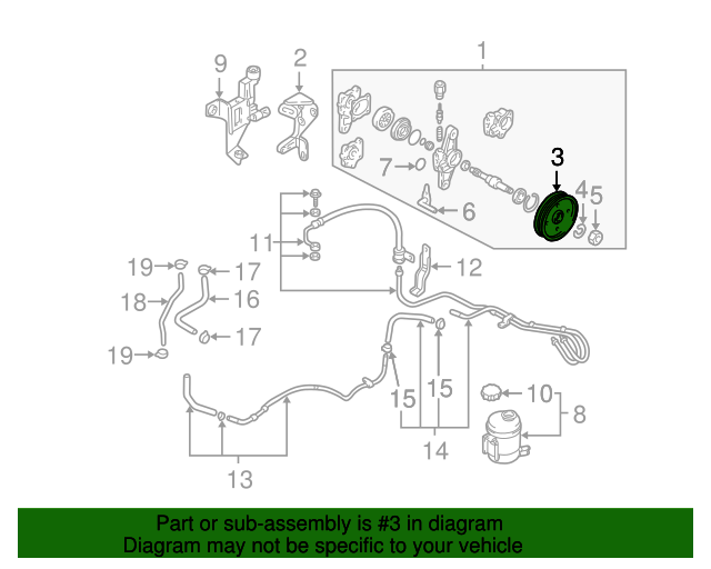 Genuine Power Steering Pump Pulley for 2001-2008 Hyundai | Part# 57130 ...