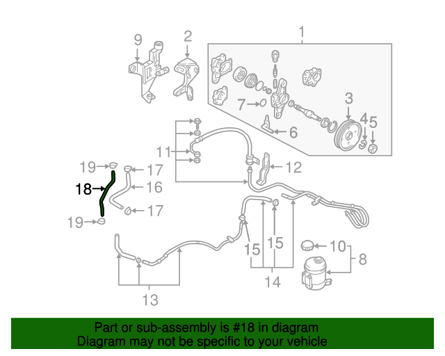 2001-2006 Hyundai Elantra Reservoir Hose 57535-2D000 | OEM Parts Online