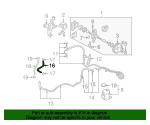 57530-2D000 - Power Steering Reservoir Hose 2001-2006 Hyundai Elantra ...