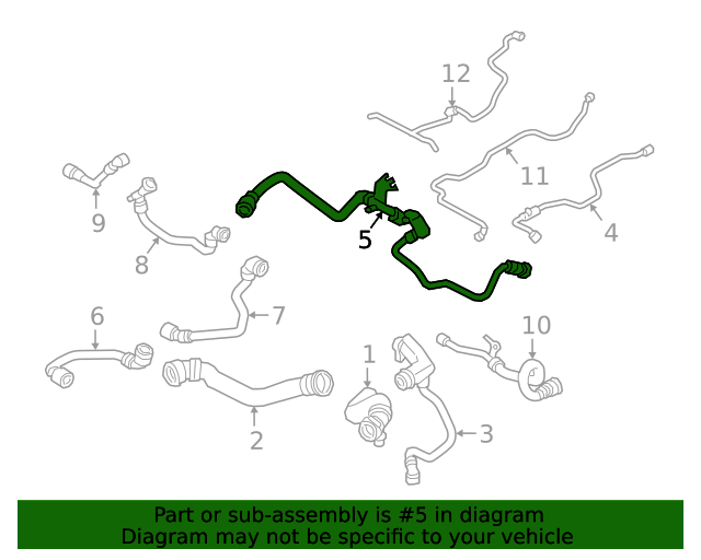 Genuine BMW 17-12-7-933-659 | Radiator Coolant Hose | FREE Shipping on ...