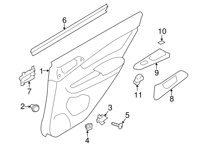 2005-2024 Subaru Body A-Pillar Trim Panel Clip 909130105 | Subaru Parts ...