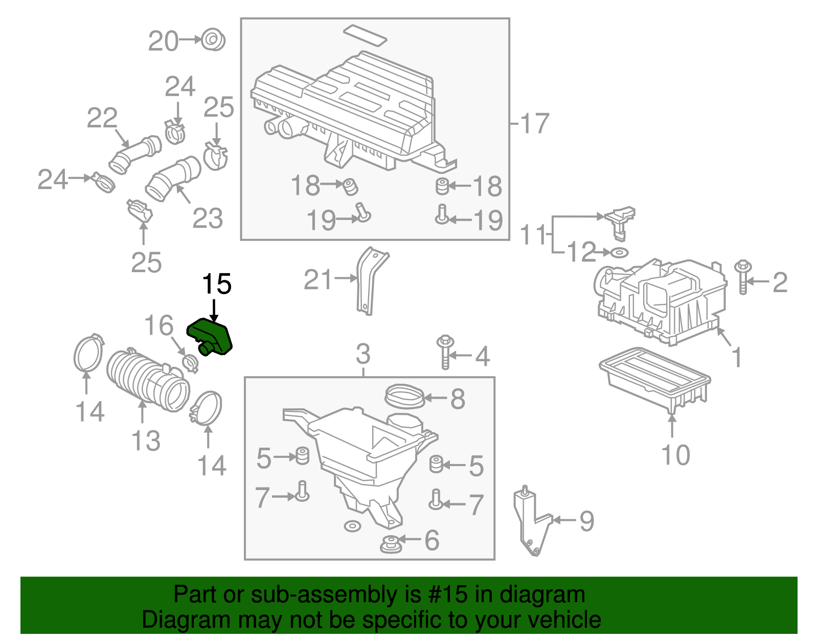 17227-5PA-A00 - Chamber Air Flow - 2017-2020 Honda CR-V | Genuine Honda ...