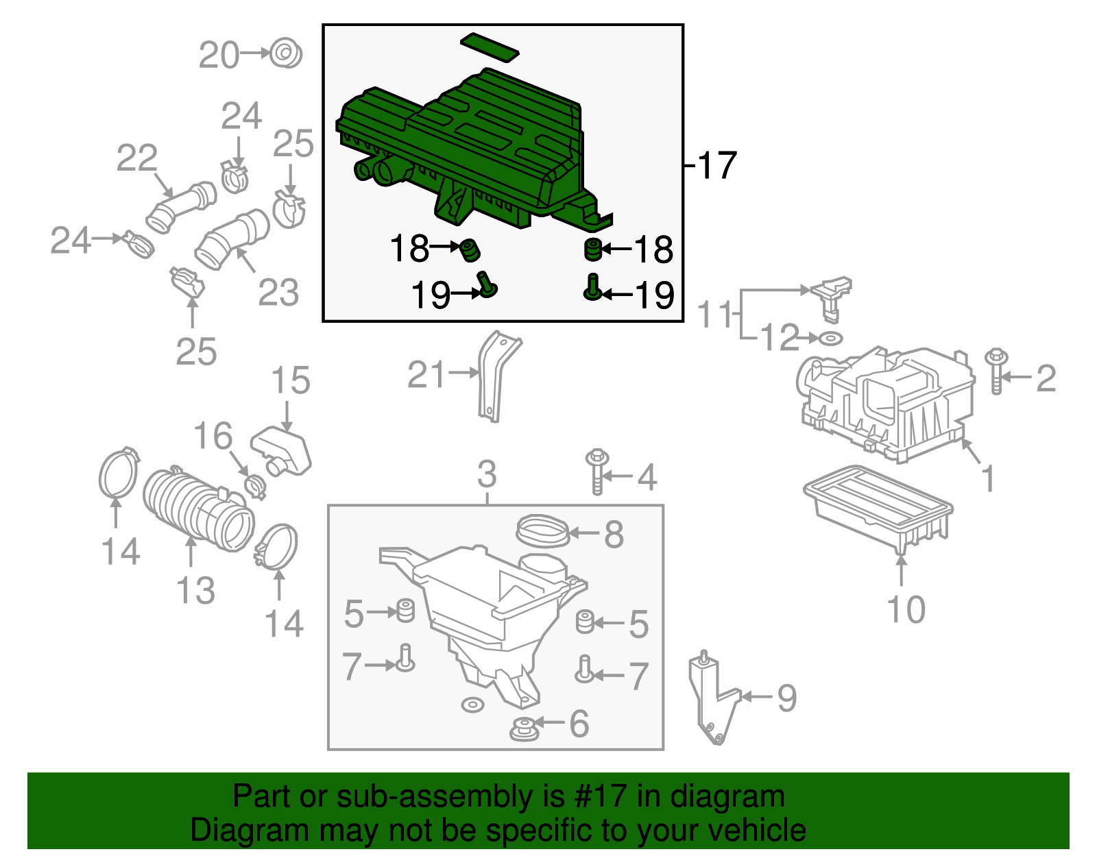 17230-5PA-A10 - Engine Air Intake Resonator 2017-2022 Honda CR-V ...