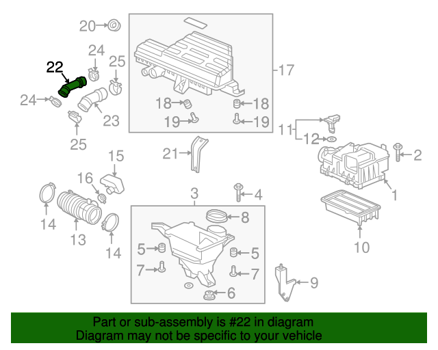 17235-5PA-A00 - Air Tube 2017-2022 Honda CR-V | Honda Parts Online
