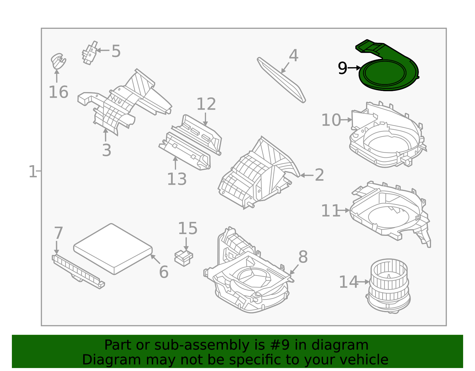 2021-2025 Hyundai HVAC Blower Motor Housing 97206-R5100 | OEM Parts Online
