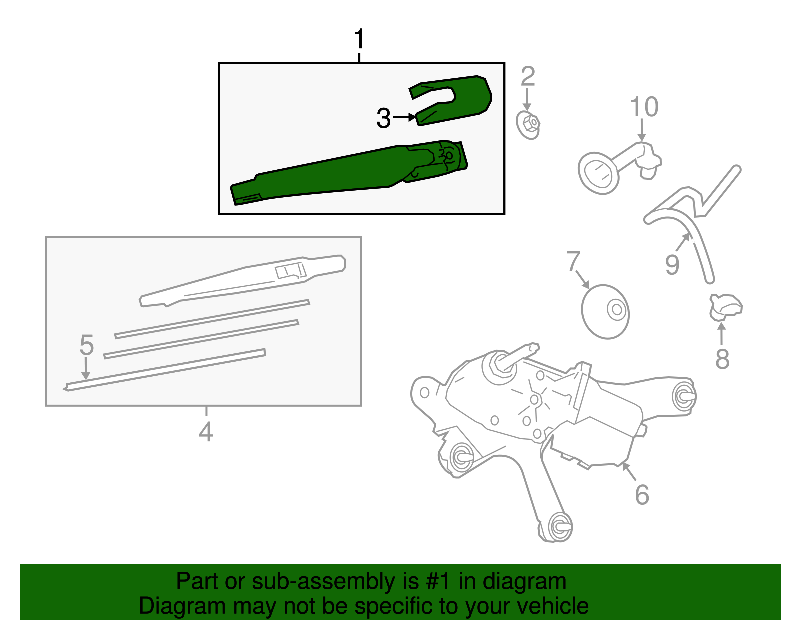 2013-2018 Toyota RAV4 Wiper Arm 85241-42080 | Toyota Parts Center