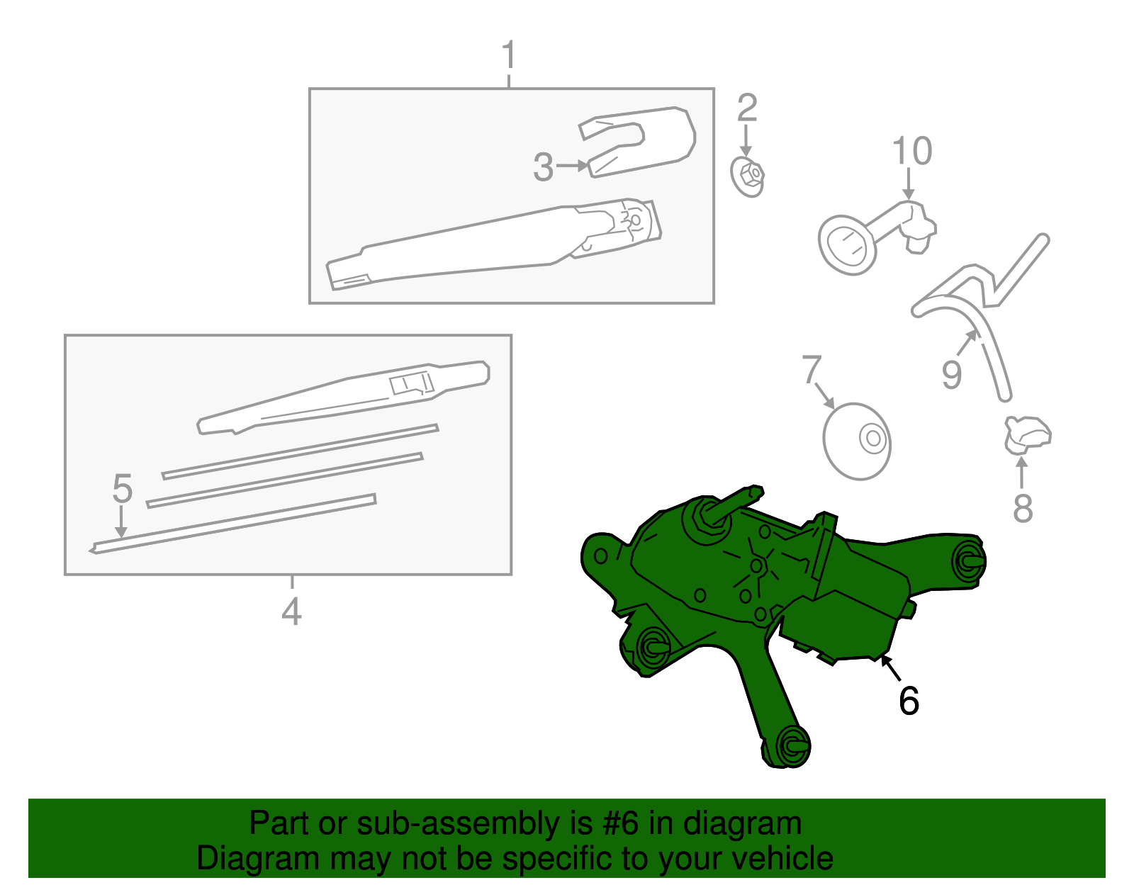 Genuine Toyota Wiper Motor part# 85130-0R030 for 2013-2018 Toyota RAV4 ...