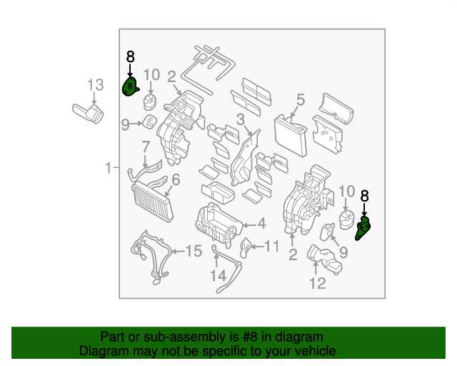 2006-2014 Kia Sedona Actuator 97155-4D000 | QuirkParts