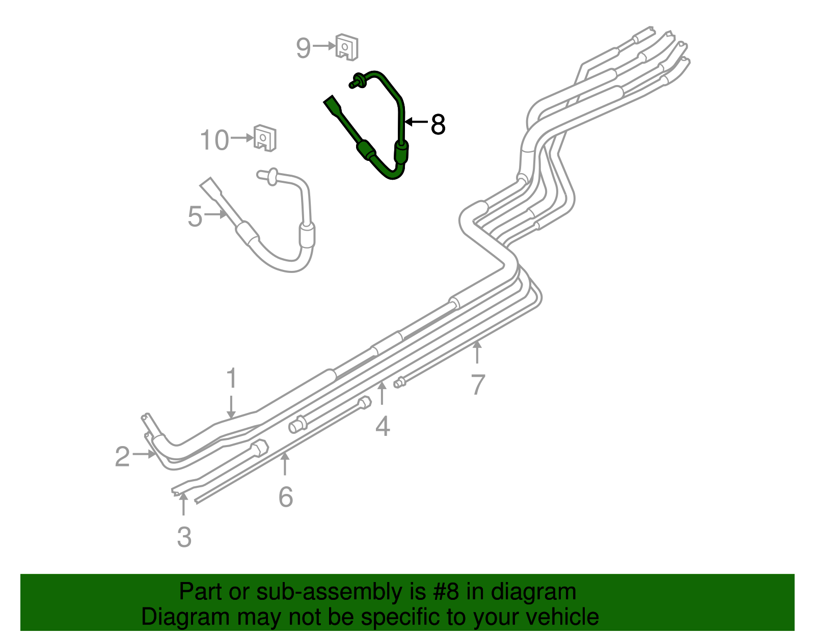 1992-2019 Ford Motorcraft™ A/C Refrigerant Liquid Hose YF-37264 ...