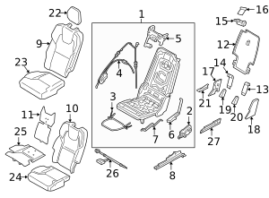 32206287 - Seat Frame - 2016-2020 Volvo XC90 | Volvo OEM Parts Direct