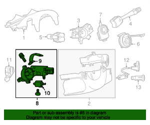 Ignition and Start Switch Housing 84152486 | GM Parts Store