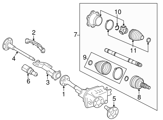 2014-2020 GM Front Driver Side Drive Axle Inner Shaft 22876135 GM ...