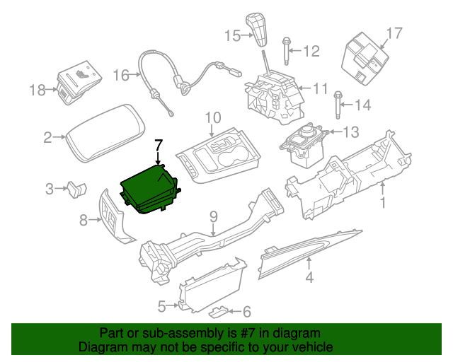 2015-2020 Mopar Console Compartment 68212884AA | TascaParts.com