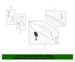 67848-60050-A0 - Liftgate Trim Cover Cap 2008-2011 Lexus LX570 ...